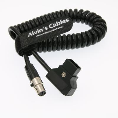 China Alvin's Cables TV Logic Monitor Power Cable D Tap to Mini XLR 4 Pin Female for ARRI RED Camera for sale