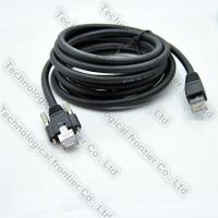 China GigE Vision High Flex CAT6 RJ45 Ethernet Cable ThumbScrew Lock CCD basler Camera for sale