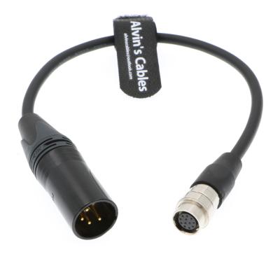 China XLR 4 Pin Male to Hirose 12 Pin Female Power Cable for Lens Servo Camera 12V XLR for sale