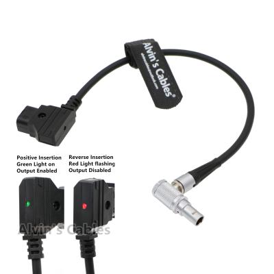 China Right Angle 2 Pin Male Camera Power Cable Z CAM E2 S6 F6 AlvinTap Protective DTap To 90 Degrees for sale