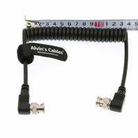China HD SDI Coiled Camera Power Extension Cable Right Angle BNC To Right Angle BNC for sale