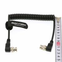 China HD SDI Coiled Camera Power Extension Cable Right Angle BNC To Right Angle BNC for sale