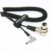 China Coiled Twist Camera Power Cable Monitor Power Cable XLR 4 Pin Female To Right Angle 0B 2 Pin Male for sale