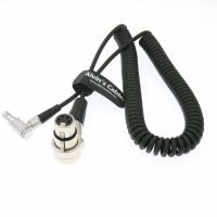 China Coiled Twist Camera Power Cable Monitor Power Cable XLR 4 Pin Female To Right Angle 0B 2 Pin Male for sale