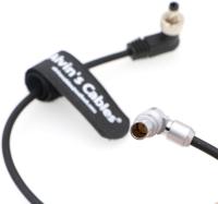 China Rotatable Right Angle Camera Power Cable 2 Pin For Atomos Shinobi Ninja V Monitor for sale