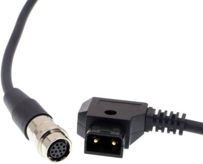 China Copper Conductor D Tap Male Coiled 12 Pin Hirose Power Cable for sale