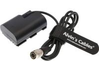 China LP E6 Dummy Battery To Hirose 4 Pin Male 100cm Camera Power Adapter for sale