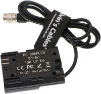 China LP E6 Dummy Battery To Hirose 4 Pin Male 100cm Camera Power Adapter for sale