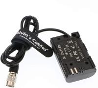 China LP E6 Dummy Battery To Hirose 4 Pin Male 100cm Camera Power Adapter for sale