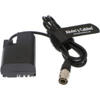 China LP E6 Dummy Battery To Hirose 4 Pin Male 100cm Camera Power Adapter for sale