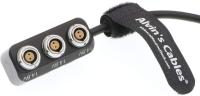 China Fischer 3 Pin Male ARRI Alexa 20CM Splitter Box Cable for sale