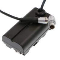 China 30CM Right Angle 2 Pin Male To NP-F550 Dummy Battery power cord for sale