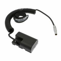 China Alvin's Cables LP E6 Dummy Battery to 2 Pin Male Power Coiled Cable for SmallHD Monitor Canon 5D for sale