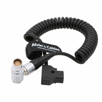 China Arri Alexa Mini Camera Coiled Power Cable Lemo Right Angle 8 Pin Female To D-Tap for sale