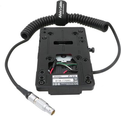 China V-Mount Battery Plate For Red Scarlet Epic Camera With 6 Pin Coiled Power Cable for sale