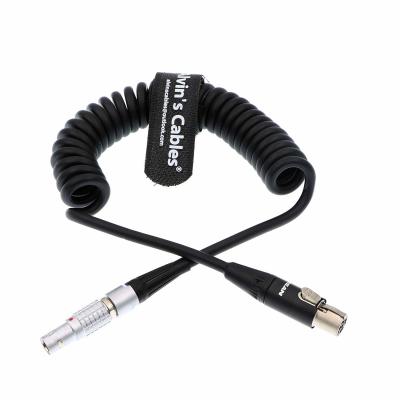 China XLR 4 Pin Female To Lemo 0b 2 Pin Male Spring Cable Power TARRI ALEXA Camera Monitor for sale