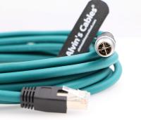 China Ethernet Cable for Cognex in Sight 8200 8400 Series M12 8 Position X Code to RJ45 Shielded Cord for Industrial Camera for sale