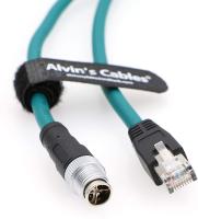 China Ethernet Cable for Cognex in Sight 8200 8400 Series M12 8 Position X Code to RJ45 Shielded Cord for Industrial Camera for sale