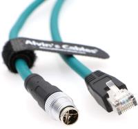 China Ethernet Cable for Cognex in Sight 8200 8400 Series M12 8 Position X Code to RJ45 Shielded Cord for Industrial Camera for sale