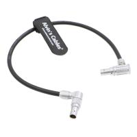 China Teradek Bolt Wireless Power Cable For Small HD-702 Bright Rotatable 2 Pin Right Angle To 2 Pin Male Cord For ARRI Alexa for sale