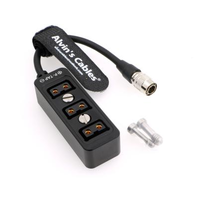 China Hirose 4 Pin Male To 3 Port D Tap Female Splitter Power Cable For ARRI Amira BP-U60T for sale