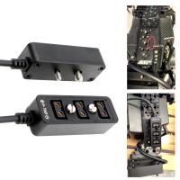China Hirose 4 Pin Male To 3 Port D Tap Female Splitter Power Cable For ARRI Amira BP-U60T for sale