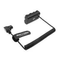 China NP F550 Dummy Battery To D Tap Coiled Power Cable For Sony NP F550 F570 F970 Atomos Ninja V Monitor for sale