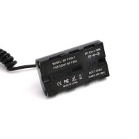 China NP F550 Dummy Battery To D Tap Coiled Power Cable For Sony NP F550 F570 F970 Atomos Ninja V Monitor for sale