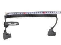 China D- Tap Male To Dtap Male Coiled Extension Cable For DSLR Rig Battery for sale
