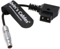 China Power Cable For Teradek ARRI 2-Pin-Male To Reverse D-Tap Flexible Braided Cable 7CM Alvin's Cables for sale