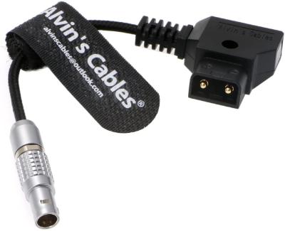 China Power Cable For Teradek ARRI 2-Pin-Male To Reverse D-Tap Flexible Braided Cable 7CM Alvin's Cables for sale