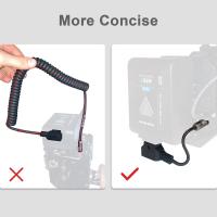 China Power Cable For Teradek ARRI 2-Pin-Male To Reverse D-Tap Flexible Braided Cable 7CM Alvin's Cables for sale