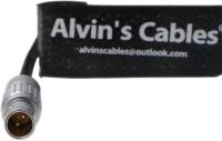 China Power Cable For Teradek ARRI 2-Pin-Male To Reverse D-Tap Flexible Braided Cable 7CM Alvin's Cables for sale