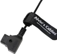 China Power Cable For Teradek ARRI 2-Pin-Male To Reverse D-Tap Flexible Braided Cable 7CM Alvin's Cables for sale