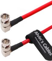 China 12G BNC-Coaxial-Cable Alvin's Cables HD SDI BNC Male To Male L-Shaped Original Cable For 4K Video Camera 1M Red for sale