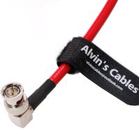 China 12G BNC-Coaxial-Cable Alvin's Cables HD SDI BNC Male To Male L-Shaped Original Cable For 4K Video Camera 1M Red for sale