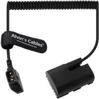 China E6 Dummy Battery To D-Tap Coiled Cable For Canon-R5C Alvin's Cables for sale
