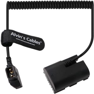 China E6 Dummy Battery To D-Tap Coiled Cable For Canon-R5C Alvin's Cables for sale
