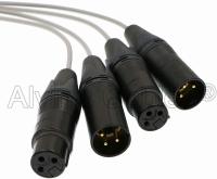 China Alvin's Cables Breakout Audio Input Output Cable For Atomos Shogun Monitor Recorder Right Angle 10 Pin To 4 XLR 3 Pin for sale