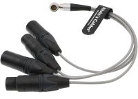 China Alvin's Cables Breakout Audio Input Output Cable For Atomos Shogun Monitor Recorder Right Angle 10 Pin To 4 XLR 3 Pin for sale