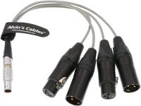 China Alvin's Cables Breakout Audio Input Output Cable For Atomos Shogun Monitor Recorder 10 Pin Male To 4 XLR 3 Pin for sale