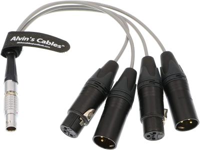 China Alvin's Cables Breakout Audio Input Output Cable For Atomos Shogun Monitor Recorder 10 Pin Male To 4 XLR 3 Pin for sale