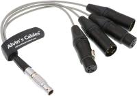 China Alvin's Cables Breakout Audio Input Output Cable For Atomos Shogun Monitor Recorder 10 Pin Male To 4 XLR 3 Pin for sale