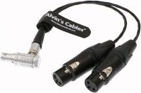 China XLR Breakout Audio Input Cable For Atomos Shogun Monitor Recorder Right Angle 10 Pin To Dual XLR 3 Pin Female for sale
