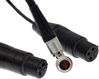 China XLR Breakout Audio Input Cable For Atomos Shogun Monitor Recorder Right Angle 10 Pin To Dual XLR 3 Pin Female for sale