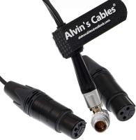 China XLR Breakout Audio Input Cable For Atomos Shogun Monitor Recorder Right Angle 10 Pin To Dual XLR 3 Pin Female for sale