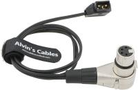 China Alvin's Cables Luxury D Tap To XLR 4 Pin Female Right Angle Power Cable For ARRI Camera Monitor for sale