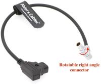China Alvin's Cables Rotatable Right Angle 2 Pin Z CAM E2 S6/F6 Power Cable Adjustable 90 Degrees 2 Pin Male To D-Tap Cord for sale