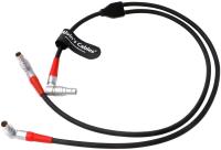 China Dual-Motor-Cable For MDR Rotatable 4-Pin-Male To Dual 4pin Male Right-Angle Cable For Arri LBUS FIZ MDR Wireless Focus for sale