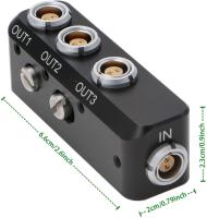 China 2 Pin Splitter Cable Upgraded 2-Pin-Female Input To 3X 2Pin Output Power-Distributor-Box For Arri Alexa|Teradek|SmallHD for sale
